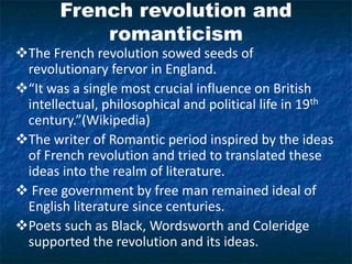 Romanticism Literature Examples