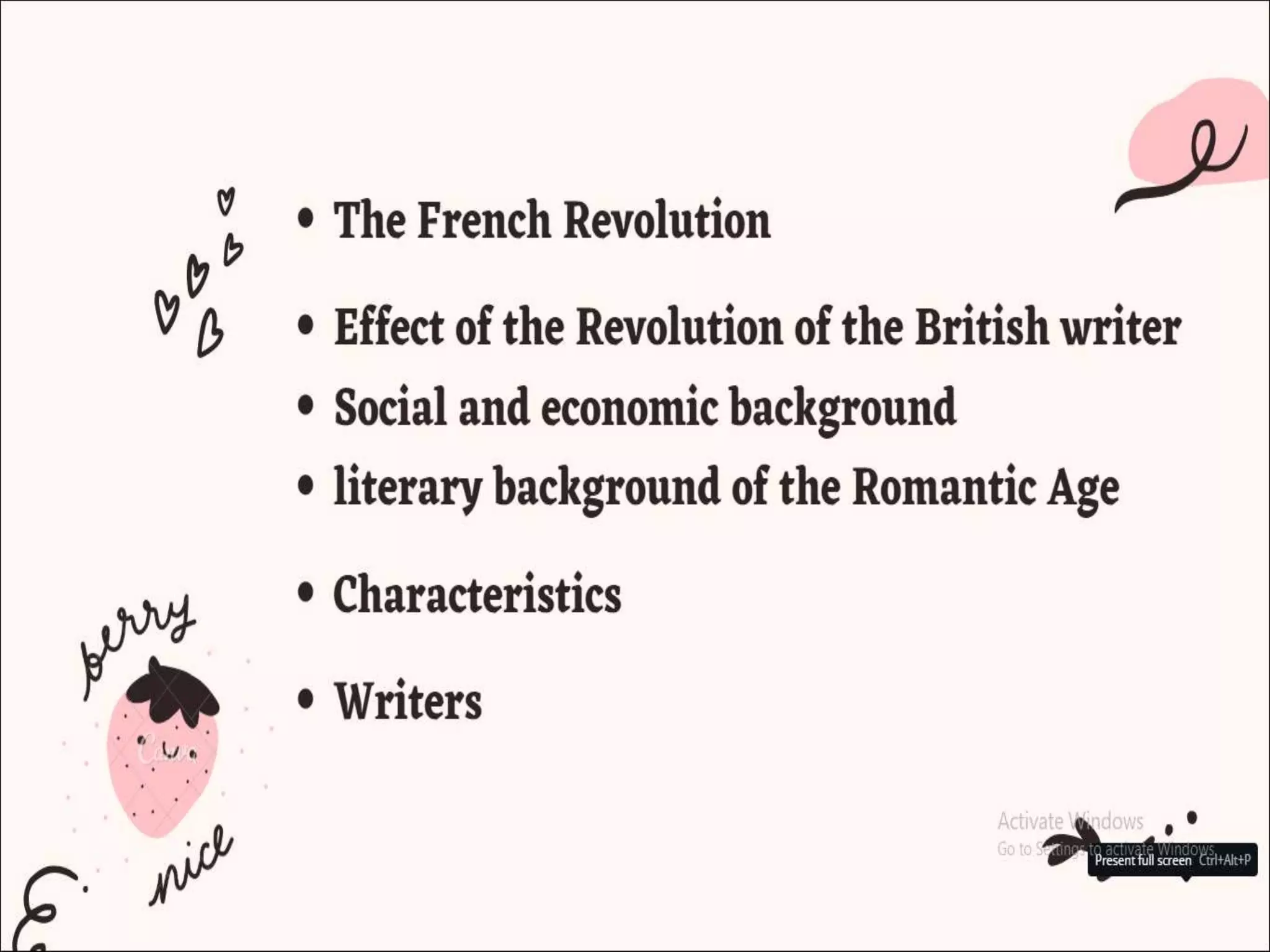 Romantic age background | PPT