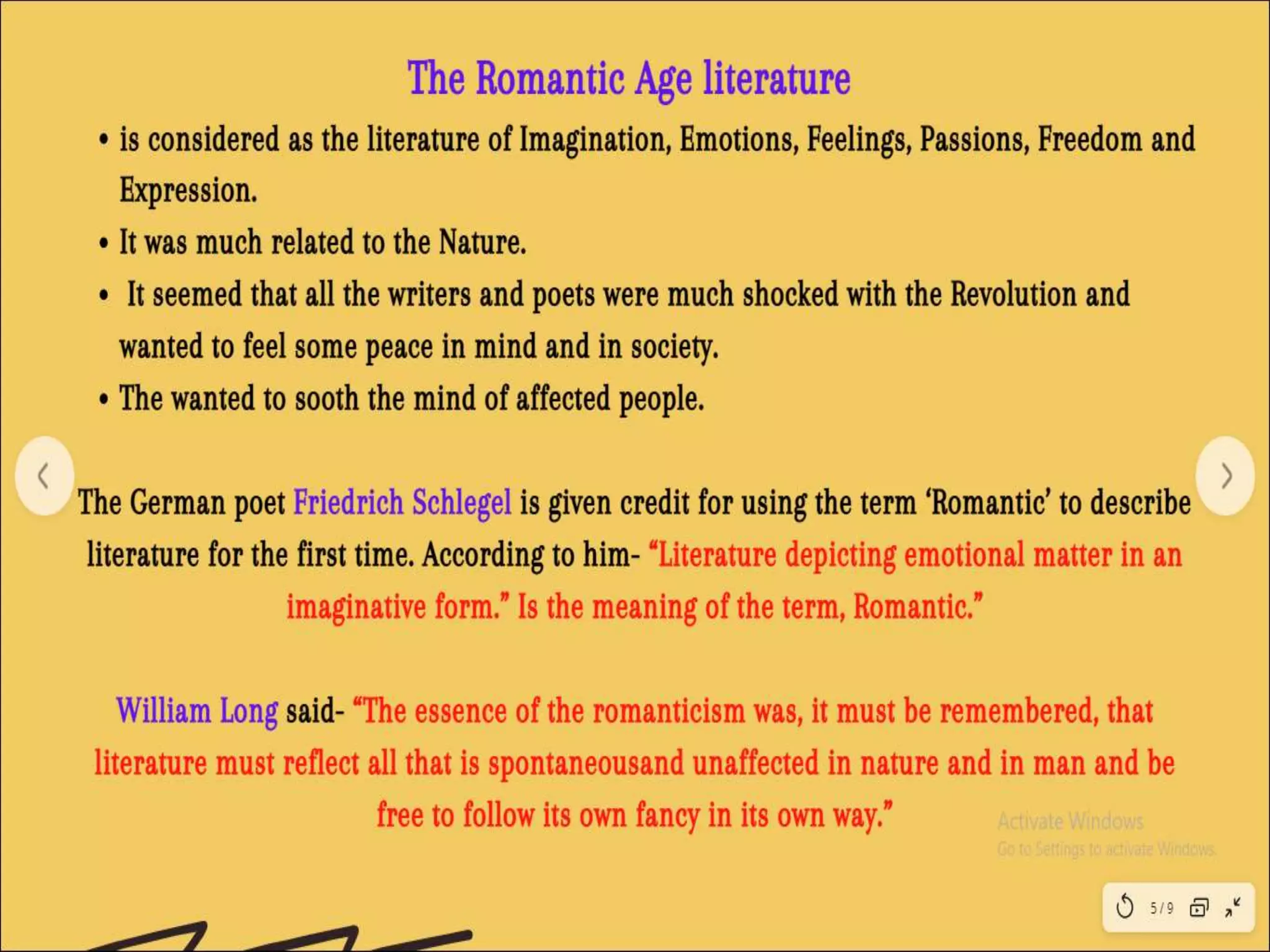 Romantic age background | PPT