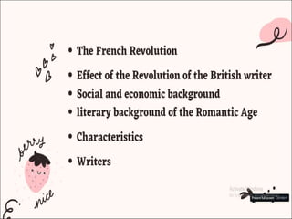 Romantic age background | PPT