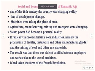 Romantic age background | PPT