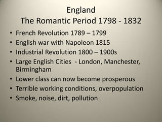 Romantic Age Cornell Notes | PPT