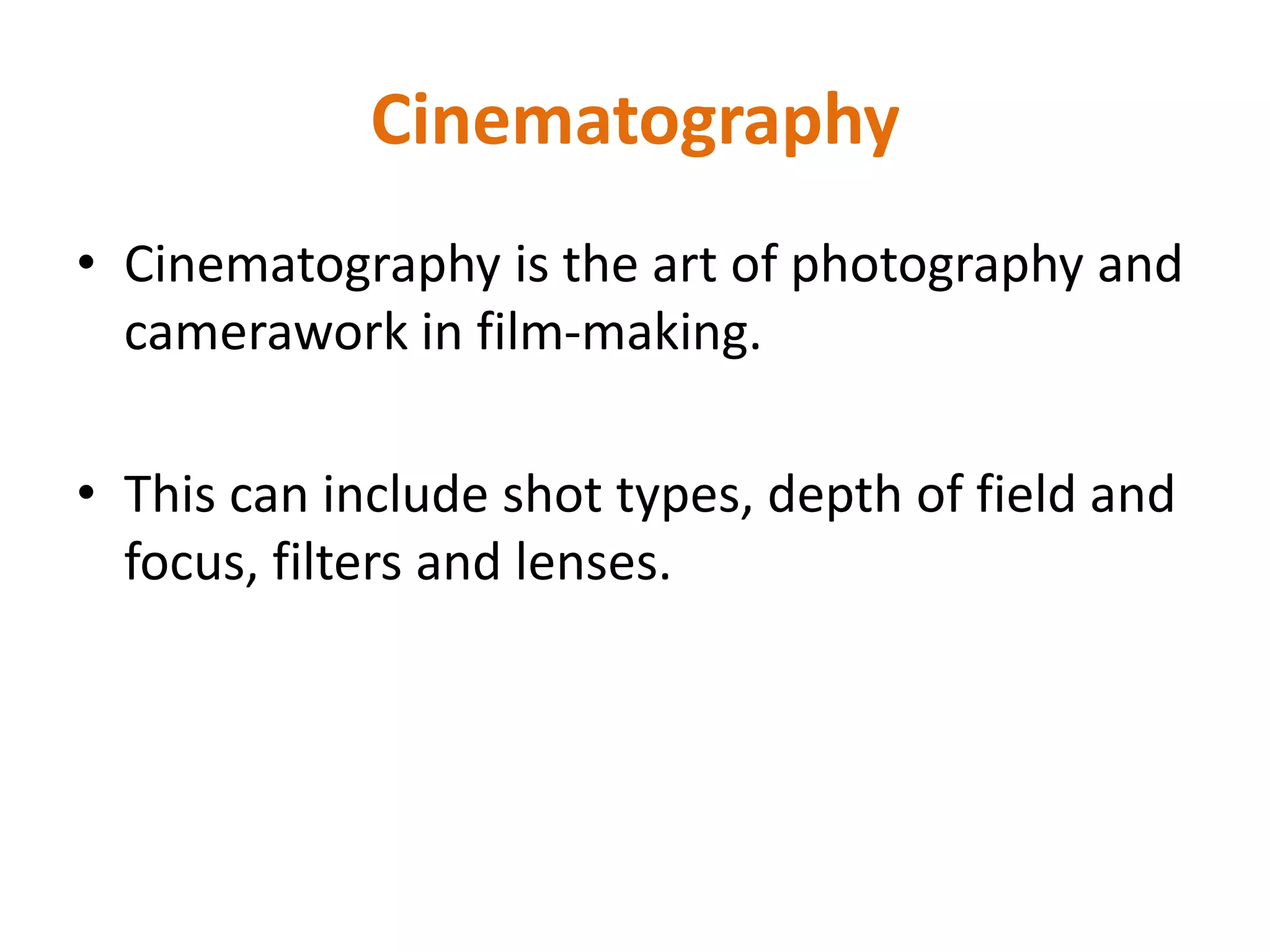 CINEMATOGRAPHY IN ROMANTIC COMEDY | PPTX