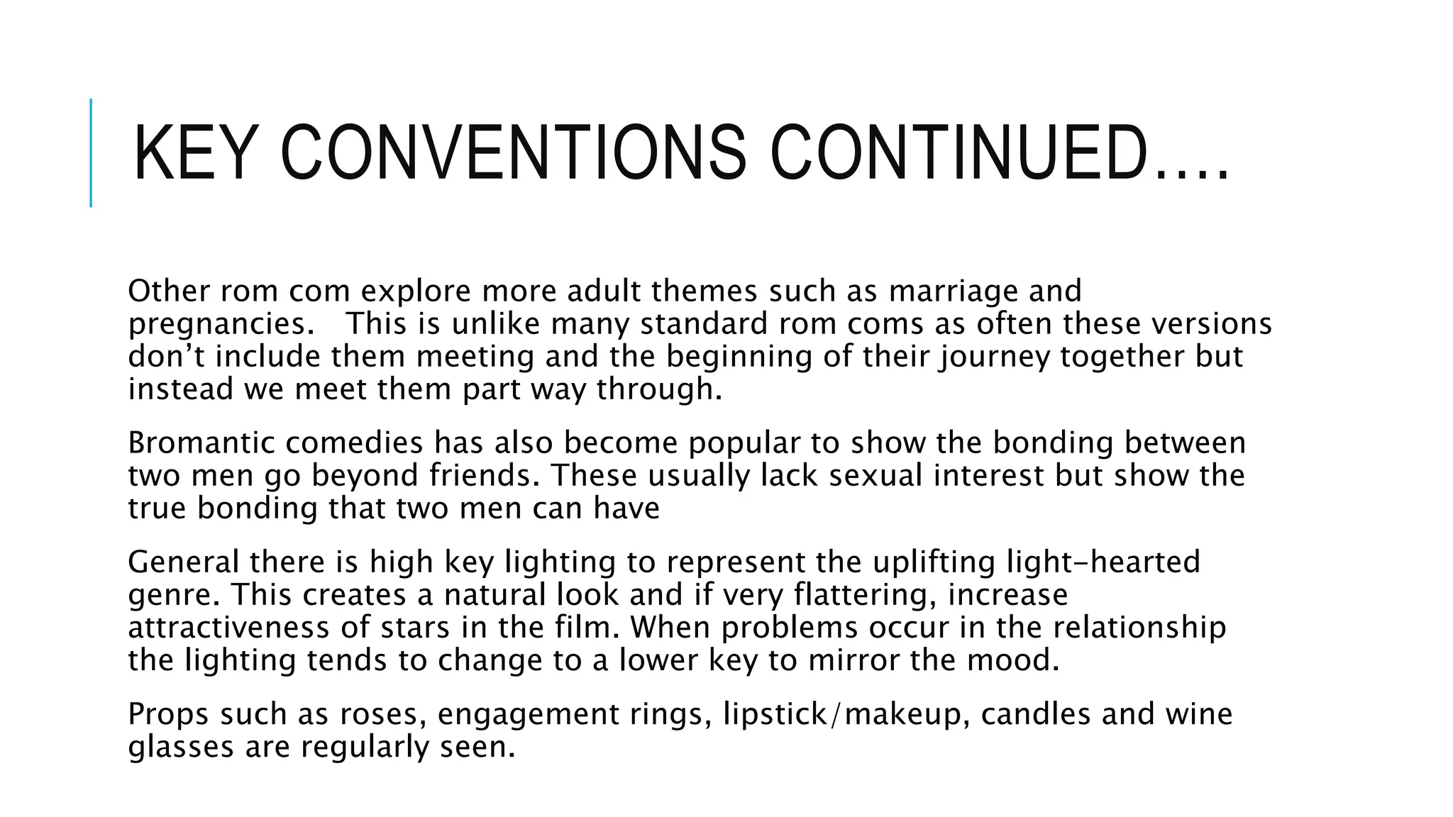 Romantic comedy genre research | PPTX