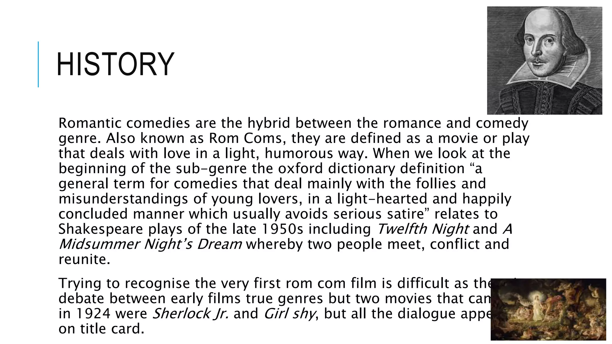 Romantic comedy genre research | PPTX