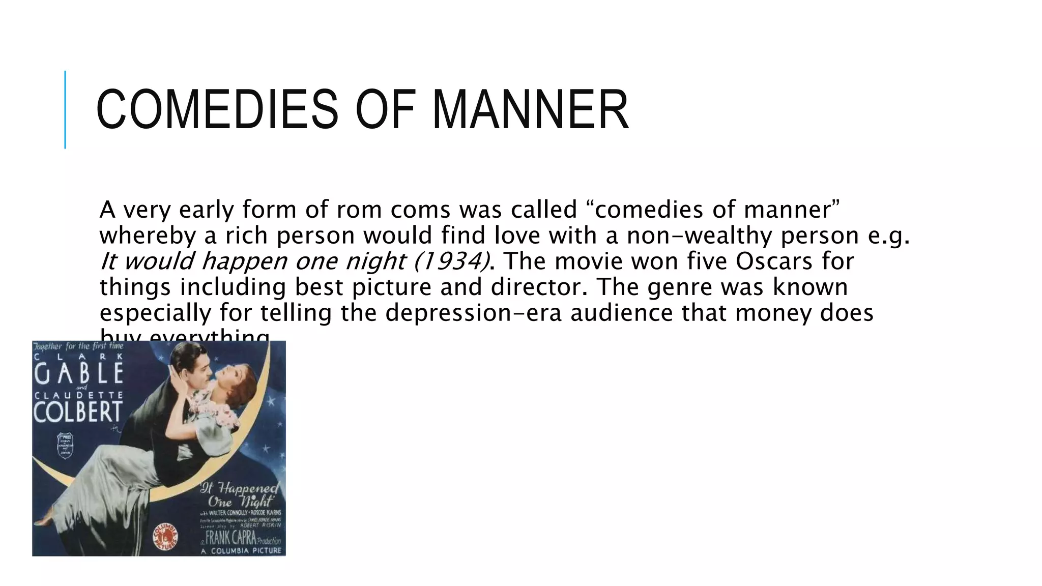 Romantic comedy genre research | PPTX