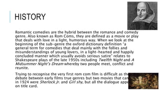 Romantic comedy genre research | PPTX