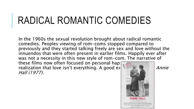 Romantic comedy genre research | PPTX