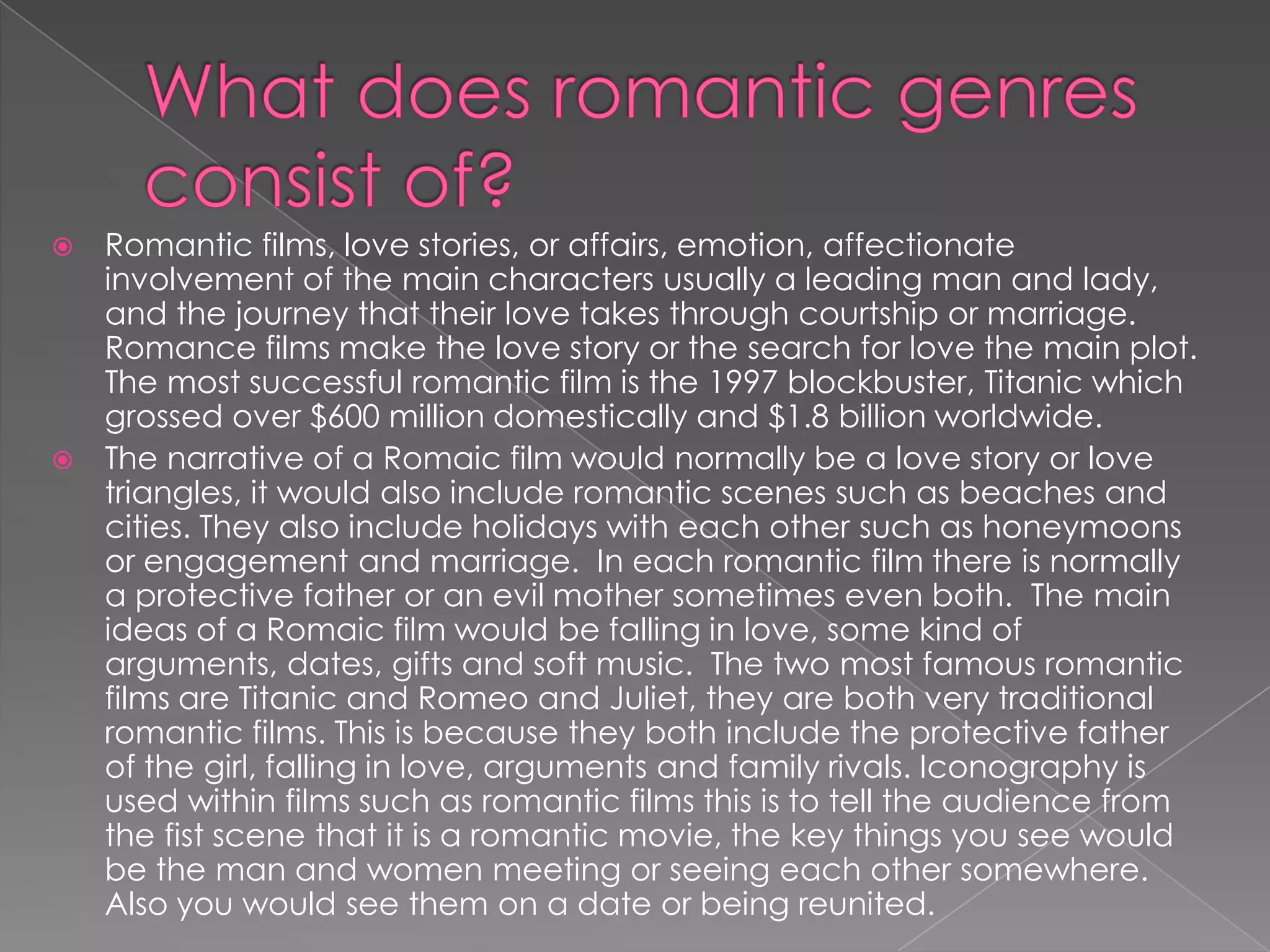 Romantic genre | PPTX