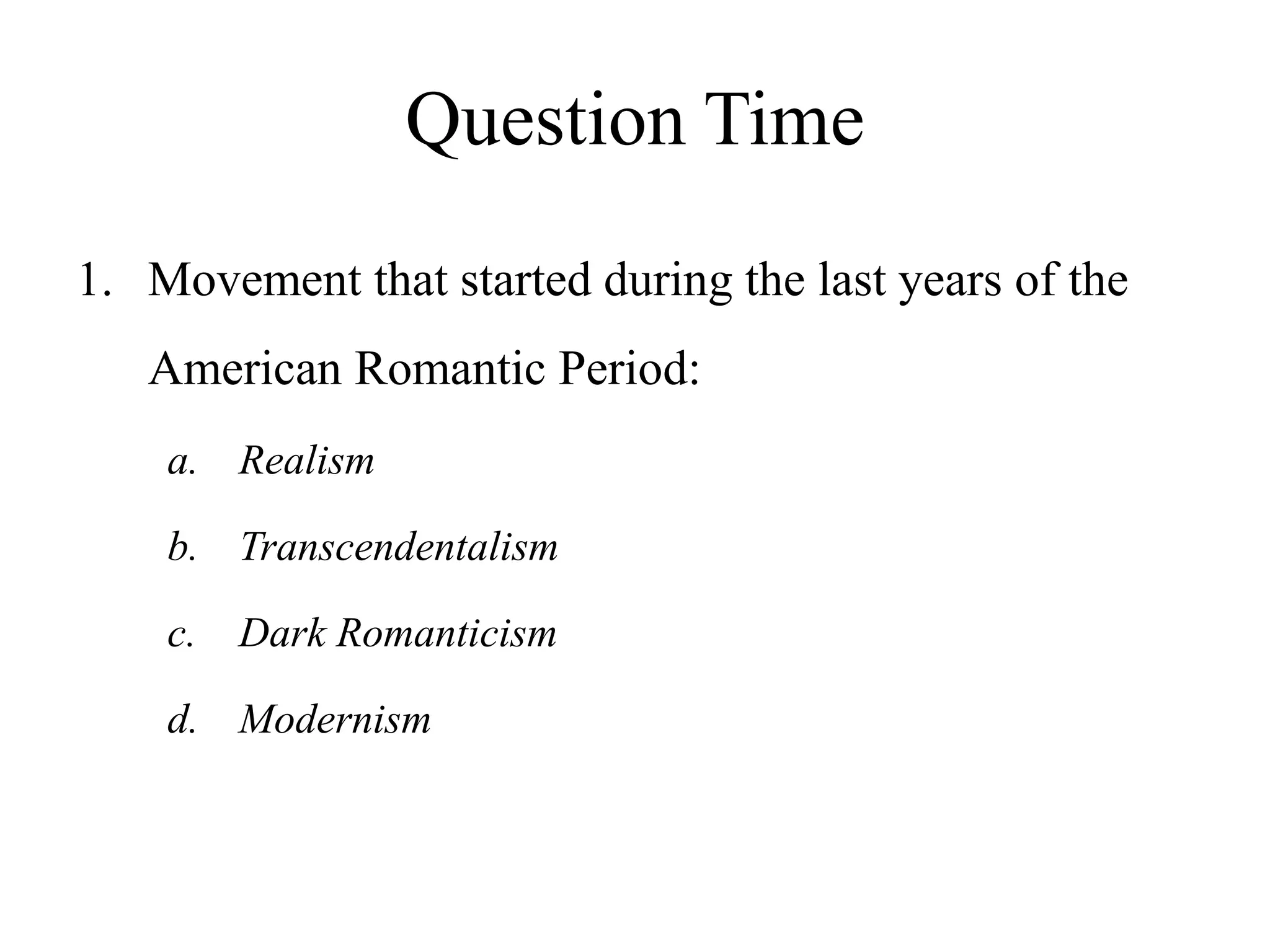 American Literature: Romanticism | PPTX