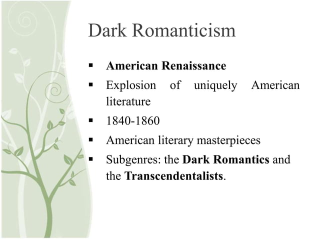 American Literature: Romanticism | PPTX | Religion & Spirituality