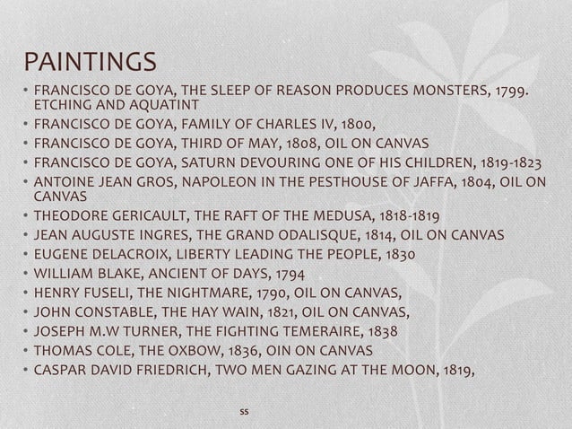 AP Art History: Romanticism | PPT