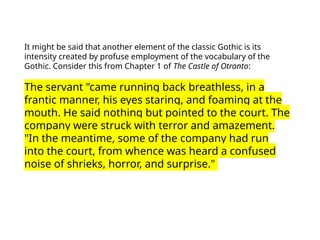 Romanticism, Transcendentalism and Gothic Lit | PPTX