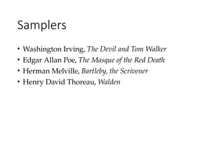 Romanticism, Transcendentalism and Gothic Lit | PPTX