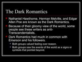 Dark Romanticism Writers