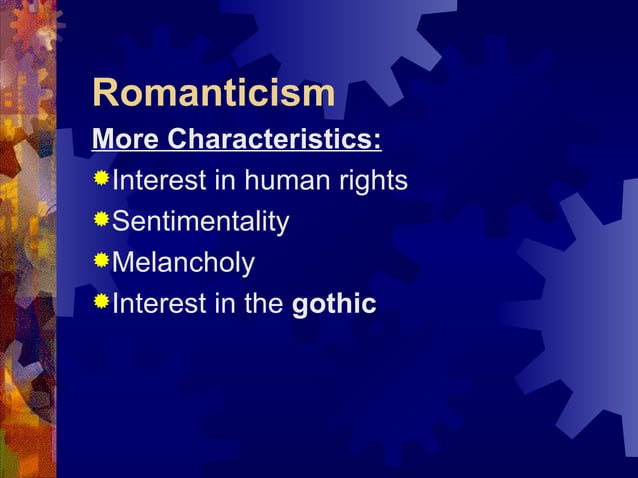 Romanticism gothic | PPT | Books and Literature