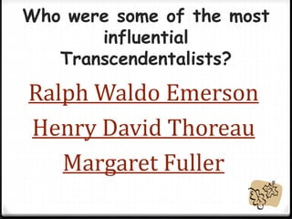 Romanticismandtranscendentalism introduction to unit 2 | PPT