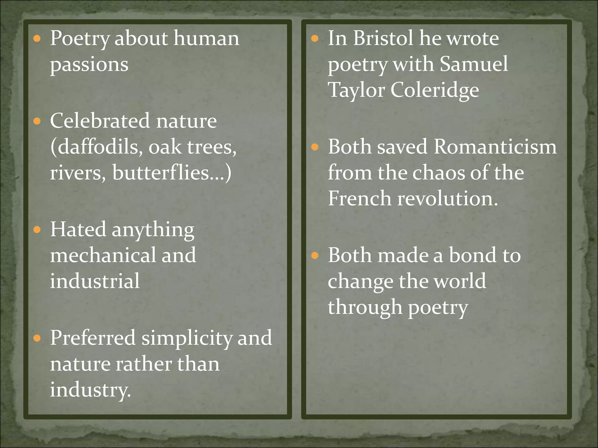 Romanticism in british literature2 | PPT