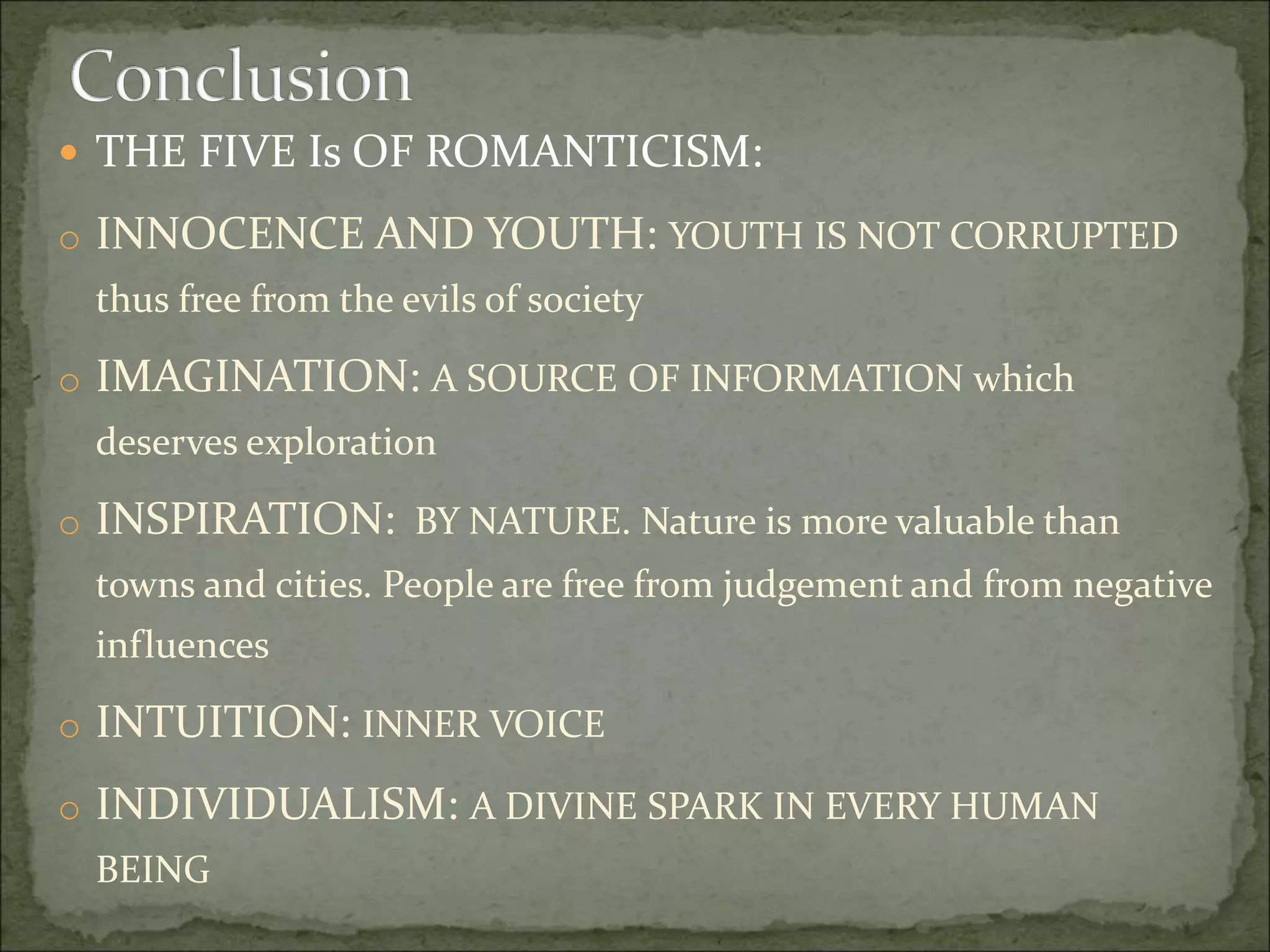 Romanticism in british literature2 | PPT