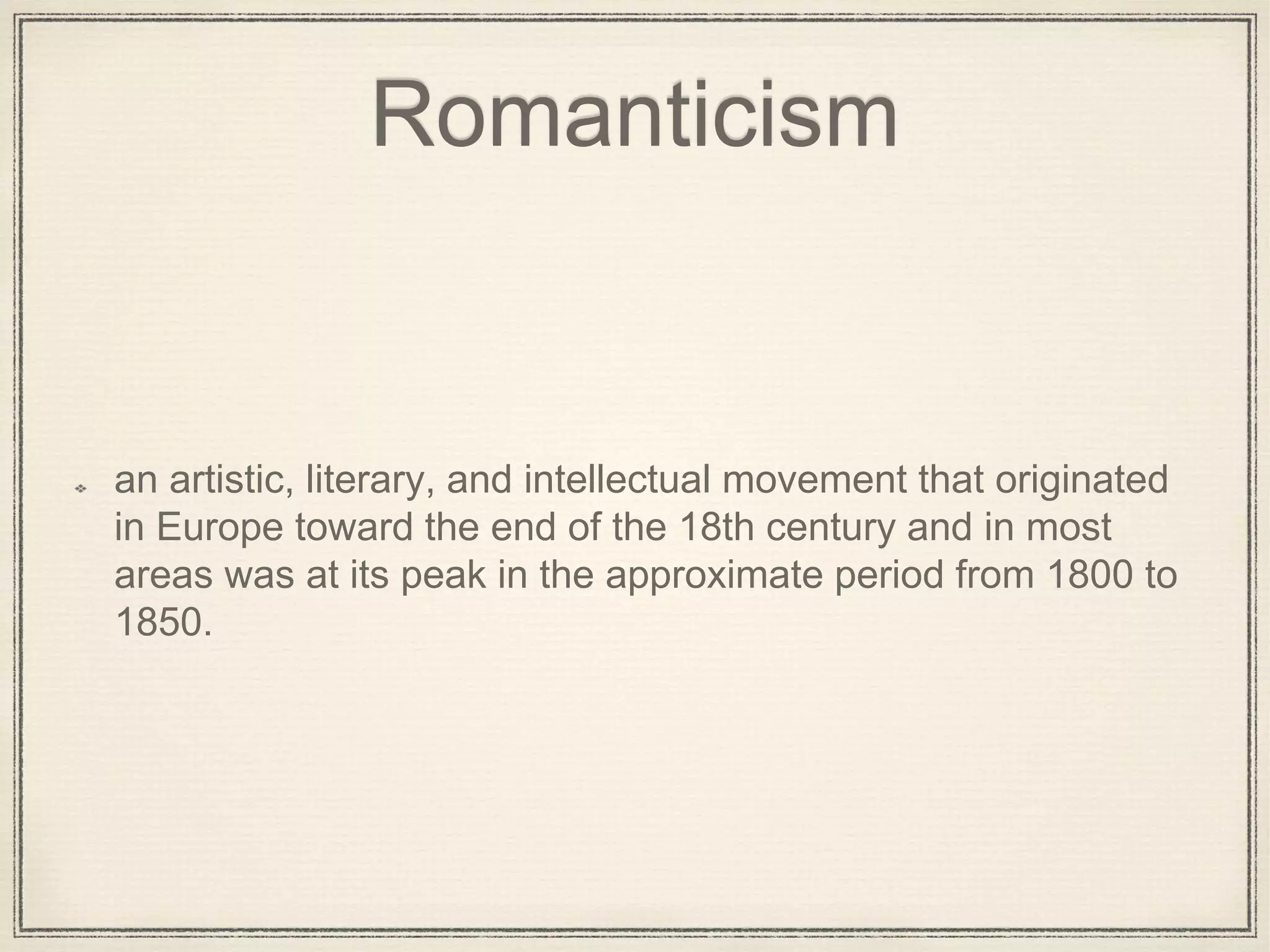 Romanticism power point | PPTX