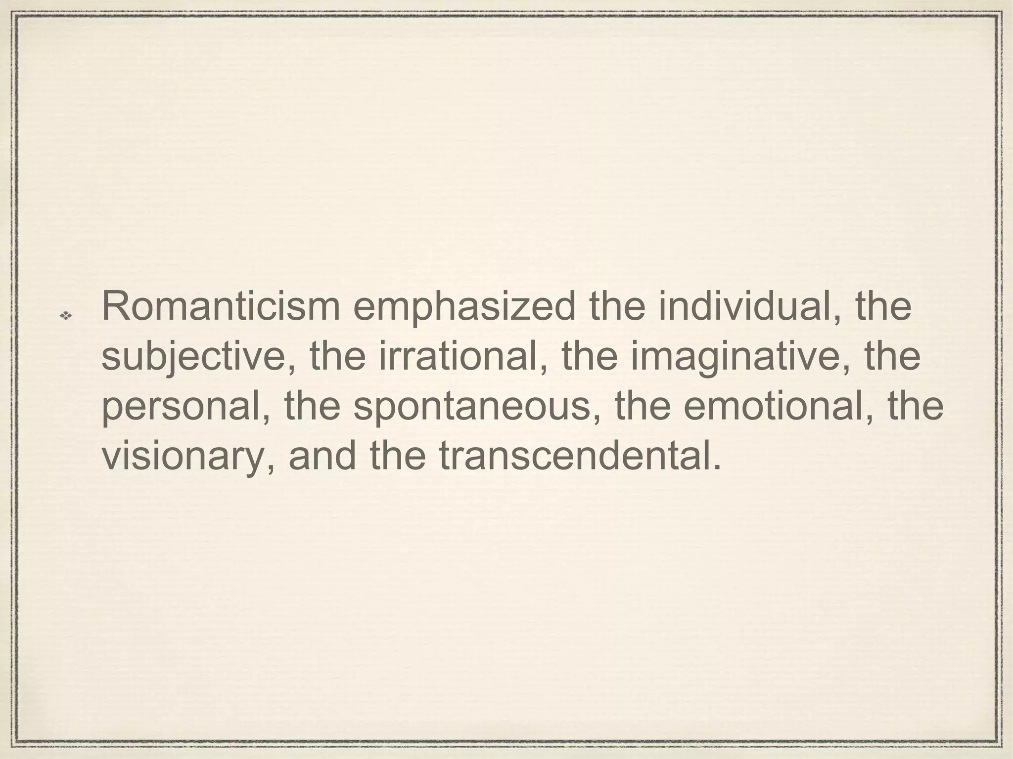 Romanticism power point | PPTX