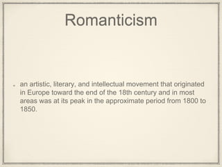Romanticism power point | PPTX