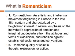 Romanticism project | PPTX