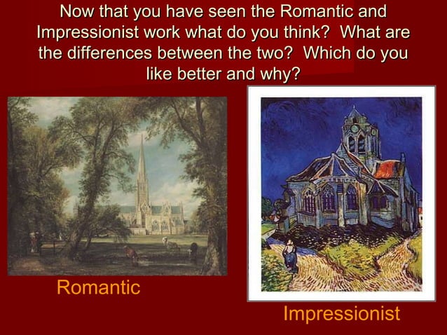 Romanticism, realism and impressionism | PPT | Painting | Arts and Crafts
