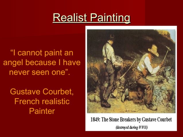 Romanticism, realism and impressionism | PPT | Painting | Arts and Crafts