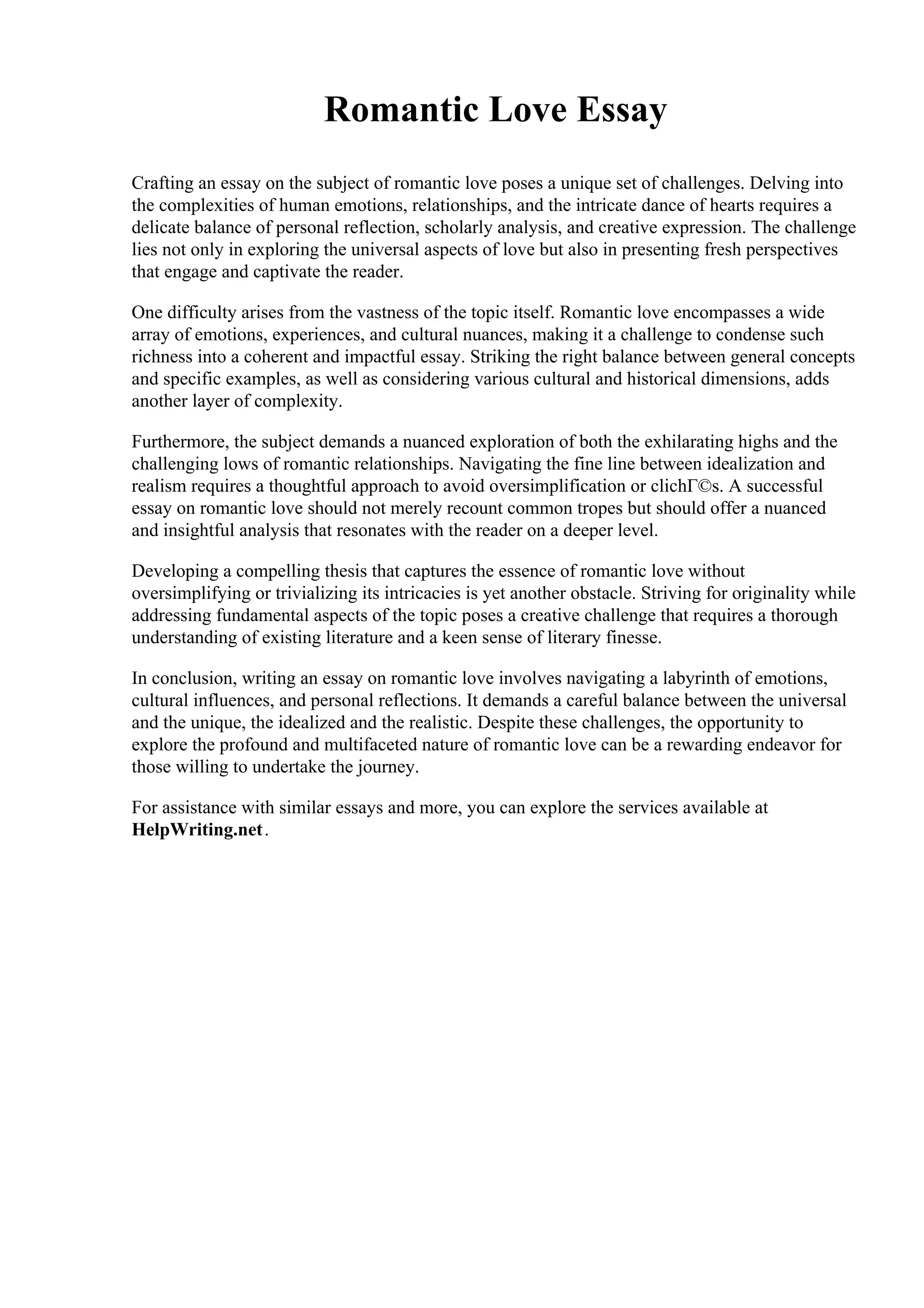 Romantic Love Essay.pdf