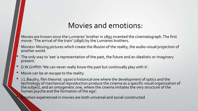 Introduction and Influence of Emotion on Romantic films | PPT
