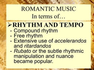 ROMANTIC PERIOD MUSIC | PPTX