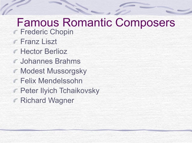 Music of the Romantic Period - 3rd Quarter Lesson in MAPEH 9 | PPT