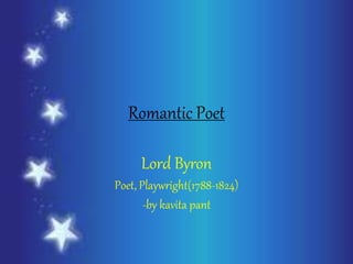 Romantic poet | PPTX
