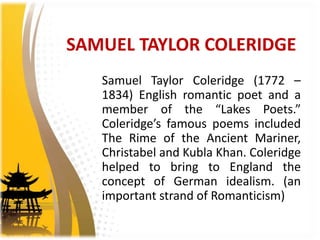 Romantic poets | PPTX