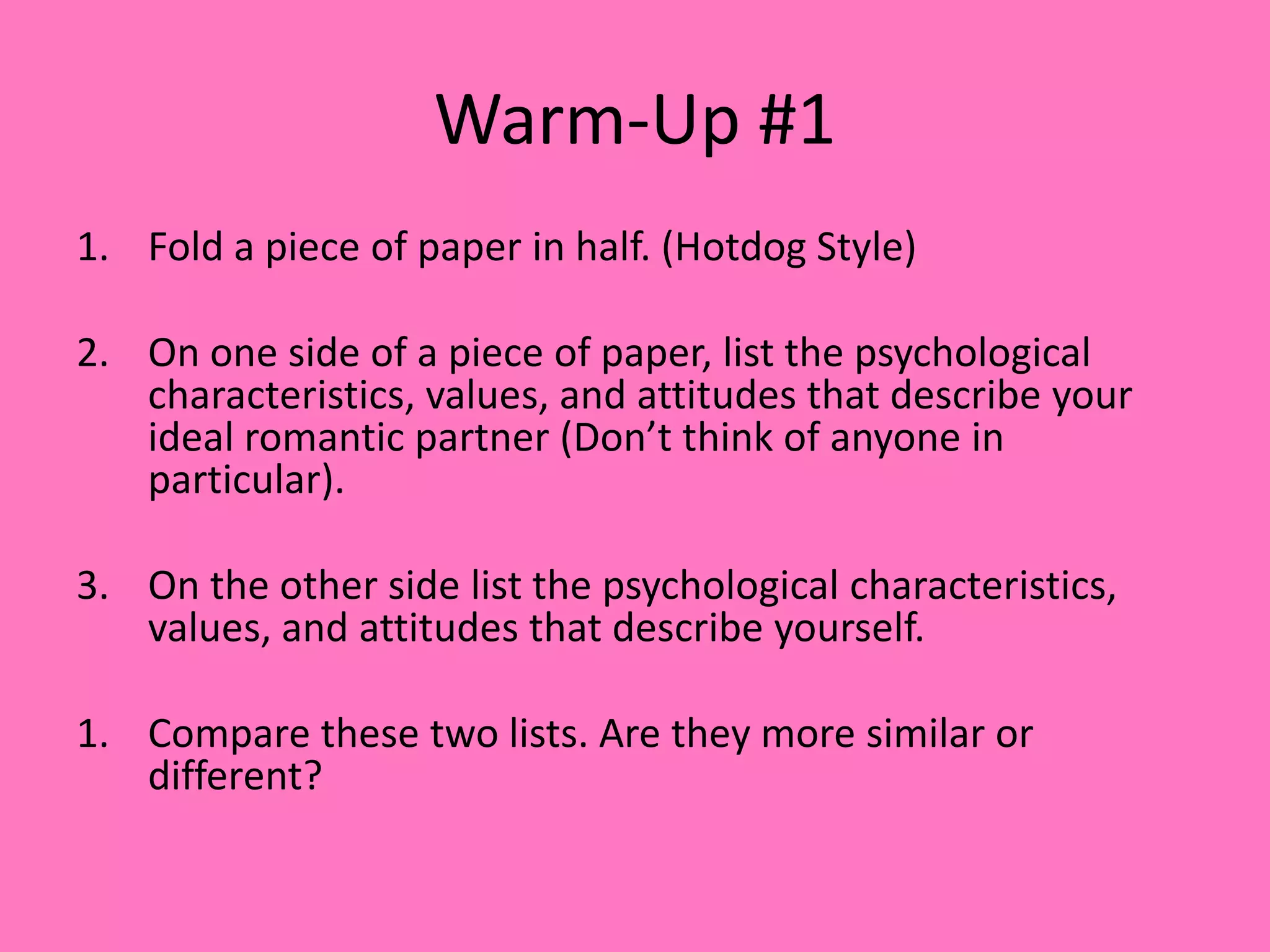 Romantic relationships pp | PPTX