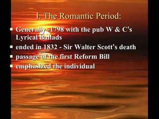 Romantics the romantic period | PPT