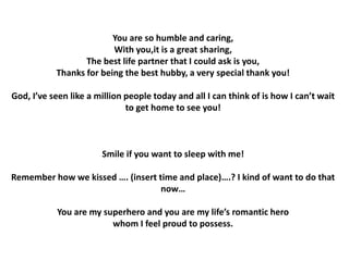 Romantic text messages for husband | PPTX