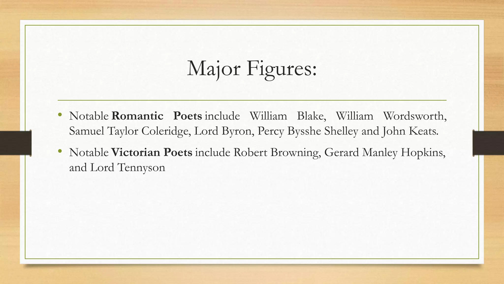 Romantic vs victorian poetry | PPTX