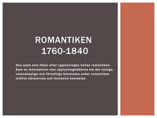 Romantiken | PPTX