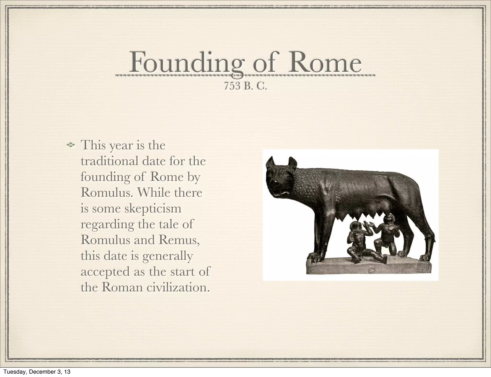 Roman Timeline | PPT