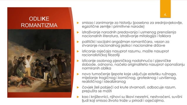 Karakteristike romantizma i književnost u romantizmu | PPTX