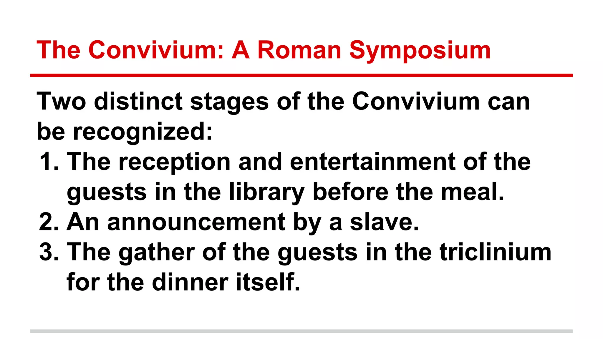 Roman triclinium presentation. | PPTX