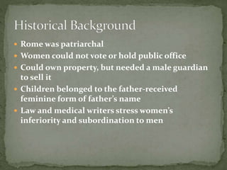 Source Analysis - Roman Women plus some comparisons | PPTX | Marriage ...