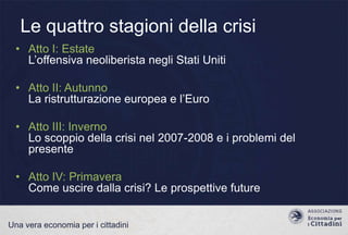 La crisi del 2008 dall'US alla UE. Cause e come uscirne. | PPTX