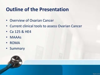 ROMA (Risk of Ovarian Malignancy Algorithm) | PPTX