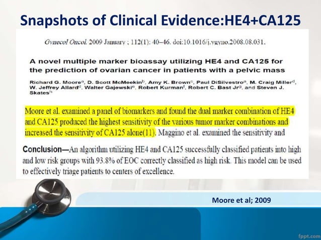 ROMA (Risk of Ovarian Malignancy Algorithm) | PPTX