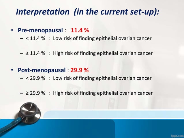 ROMA (Risk of Ovarian Malignancy Algorithm) | PPTX