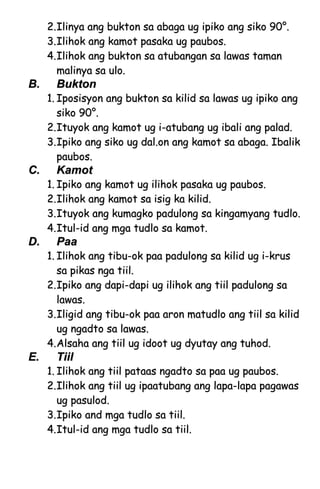 Rom, bed position (cebuano) | PDF