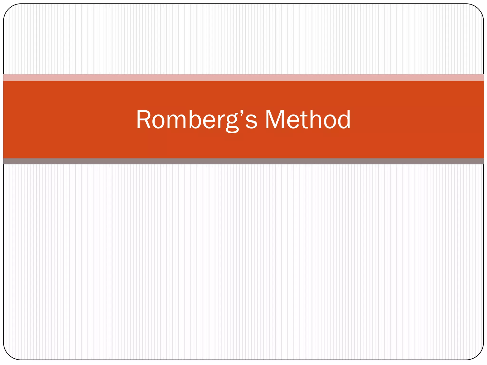 Romberg’s method | PDF